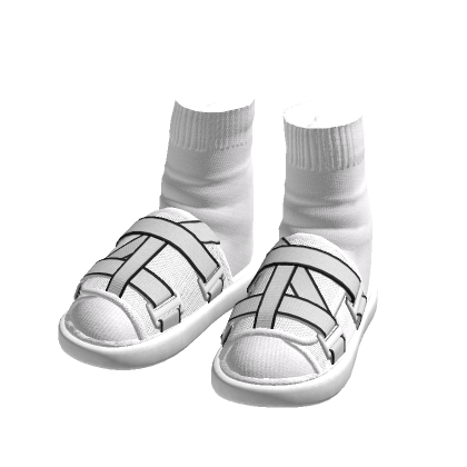 Kappa Slides w/ Socks (White)