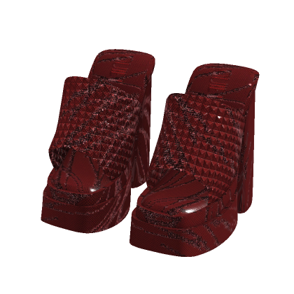 Chunk block heels - Red Bling (It Girl)