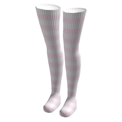Thigh Socks Pink + White