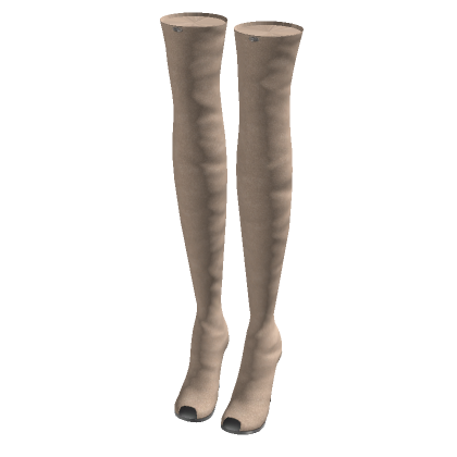 Peep-Toe Beige Boot Heels (Syaa ver.)