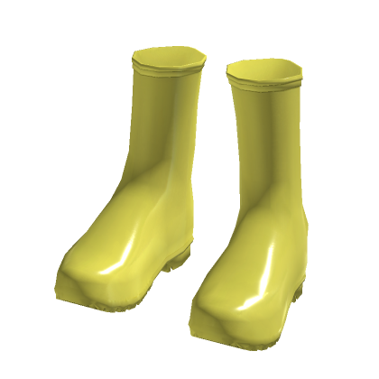 pastel yellow rain boots