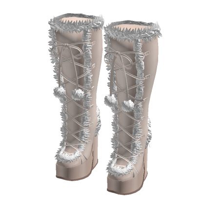 Fluffy Winter Platforms Cream (It Girl)