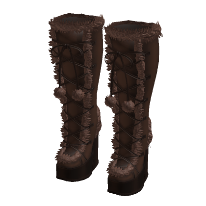 Fluffy Winter Platforms Brown (It Girl)