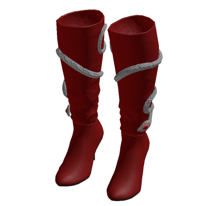 ♾️ Red wrap around snake boots