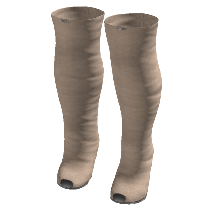 Peep-Toe Beige Boot Heels (It-girl ver.)