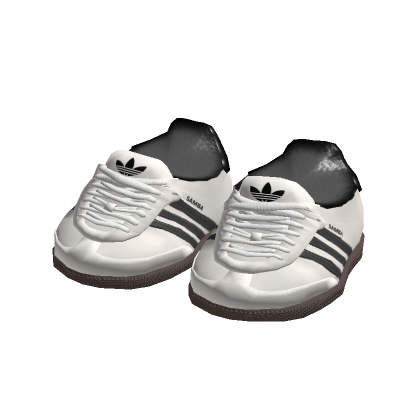 adidas White Samba Shoes [Blocky 1.0]