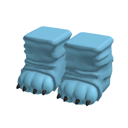 blue paws with leg warmers
