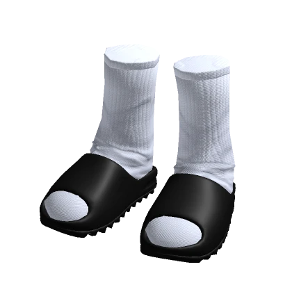 Black Slides w/ Socks