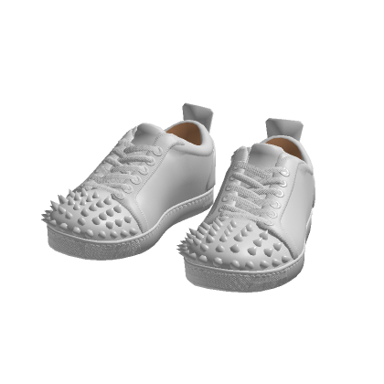 Red Bottoms Spikes Luxe Shoe White