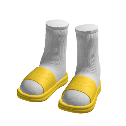 Wave Slides W Socks Yellow