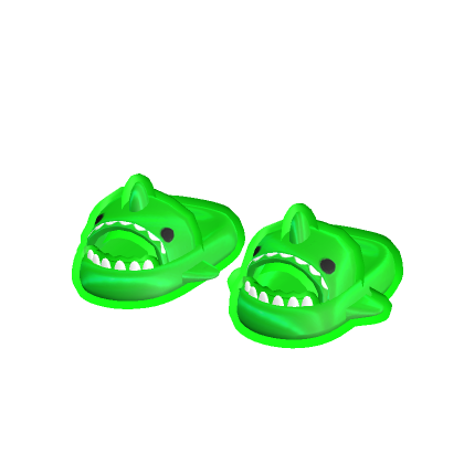 green cartoony shark slides