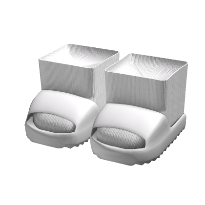White Slides w/ Socks