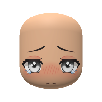 Chibi Crying Anime Face / silver eyes | Roblox Item - Rolimon's