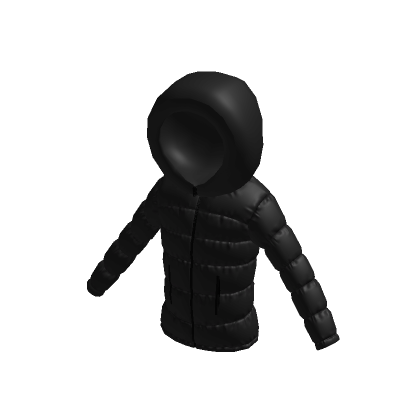 Black Hooded Puffy Jacket | Roblox Item - Rolimon's
