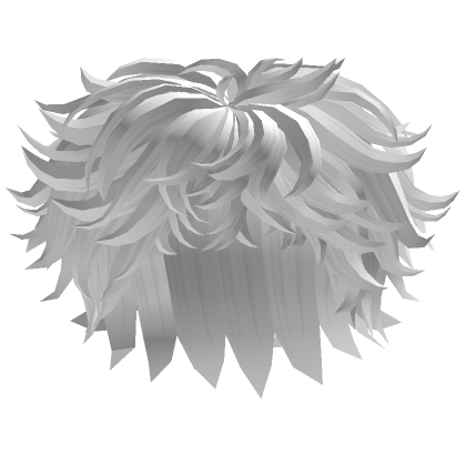 White Messy Fluffy Hair | Roblox Item - Rolimon's