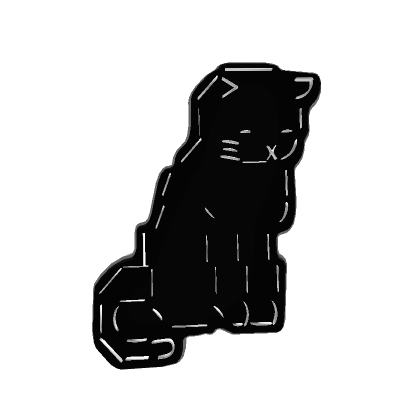 Black ASCII Cat Pin | Roblox Item - Rolimon's