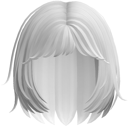 Messy White Bob Hair | Roblox Item - Rolimon's