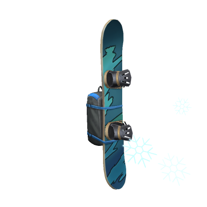 Blue Back-Strapped Snowboard - Roblox