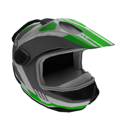 Green - Striped Motocross Helmet | Roblox Item - Rolimon's