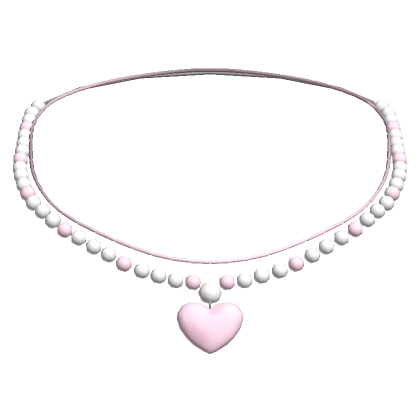 🍀Pink Pearls & Heart Layered Necklace | Roblox Item - Rolimon's