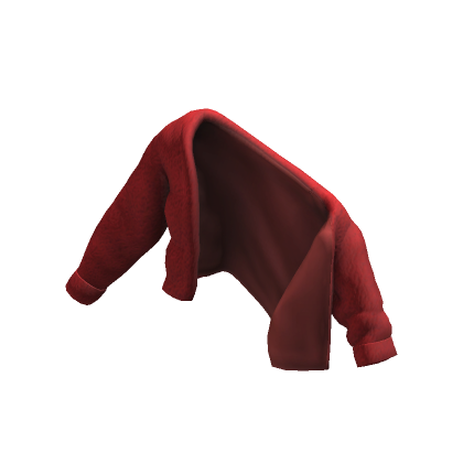 Cozy Fluffy Cute Off-Shoulder Jacket Red | Roblox Item - Rolimon's