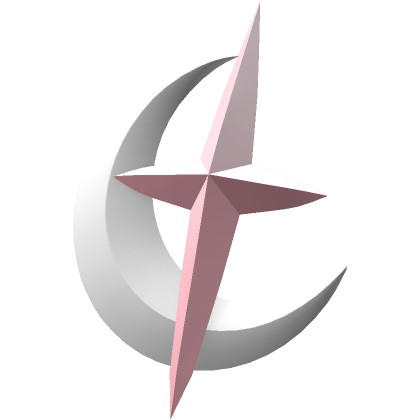 Y2K Star & Moon Hairclip - Pink (Right) | Roblox Item - Rolimon's