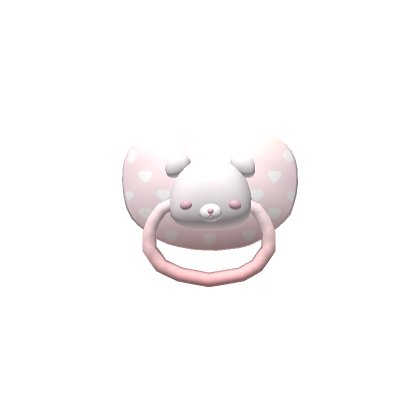 CLASSIC/CHEEKS HEAD Kawaii Pink Bear Pacifier | Roblox Item - Rolimon's