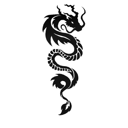 Dragon Face Sticker Black Tattoo | Roblox Item - Rolimon's