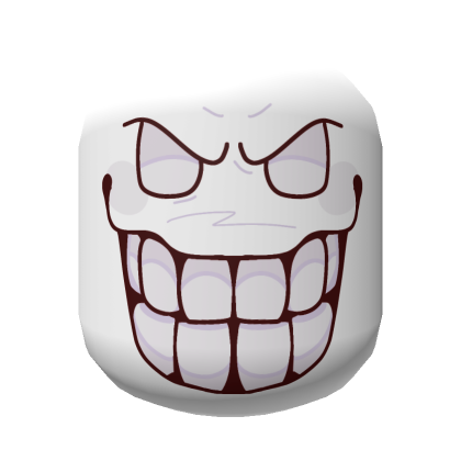 Devious Evil Grin Face [Institutional White] | Roblox Item - Rolimon's