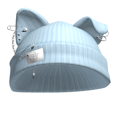 Y2K Punk Cat Beanie(Blue) | Roblox Item - Rolimon's