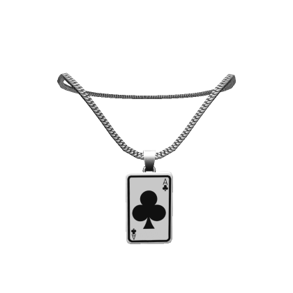 Trebol Card Silver necklace | Roblox Item - Rolimon's