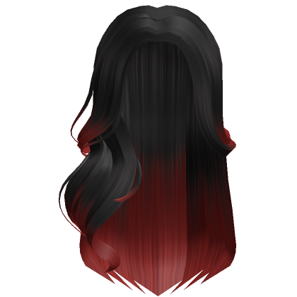 Y2K Popular Material Grunge Girl Hair Black to Red | Roblox Item - Rolimon's