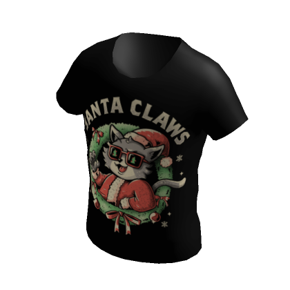 Santa Claws Ugly Sweater Threadless T-Shirt | Roblox Item - Rolimon's