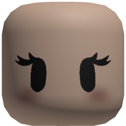 cute chibi lashes blush stare face | Roblox Item - Rolimon's
