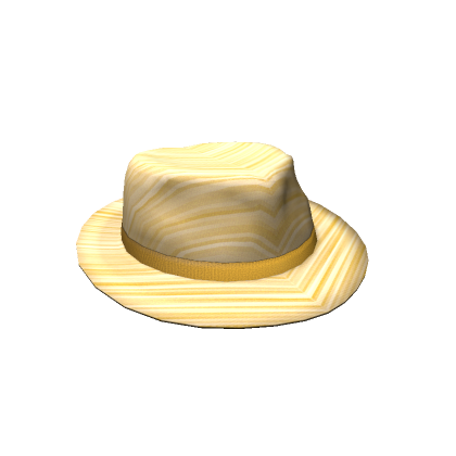 Yellow Striped Party Fedora | Roblox Item - Rolimon's