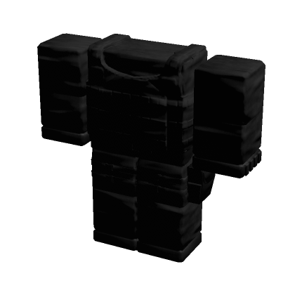 검은색 군용 장갑 조끼 정장 클래식 R15 - Roblox