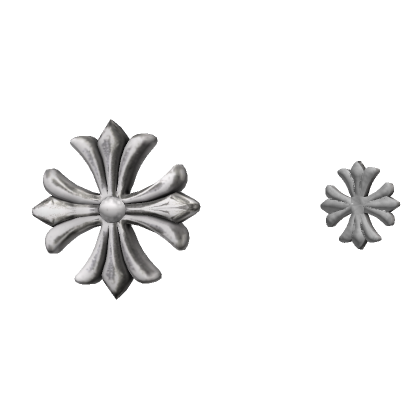 Brincos de Cruz Cromados - Roblox