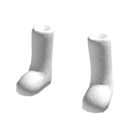 Y2K Fuzzy White Boots | Roblox Item - Rolimon's