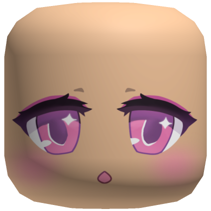 Cute Chibi Sparkly Pink eyes face | Roblox Item - Rolimon's
