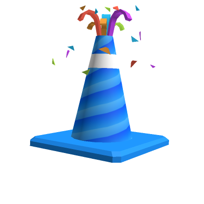 Blue Traffic Cone Party Hat | Roblox Item - Rolimon's