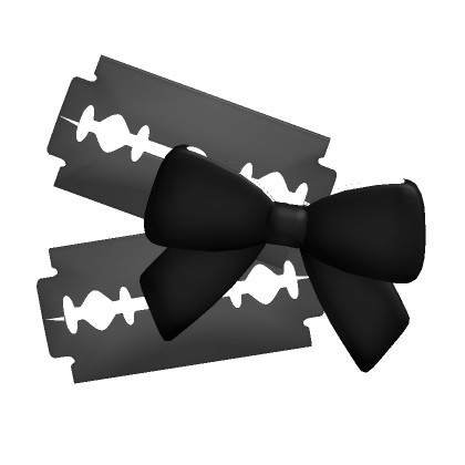 ⛧Black bow razor hairclip | Roblox Item - Rolimon's