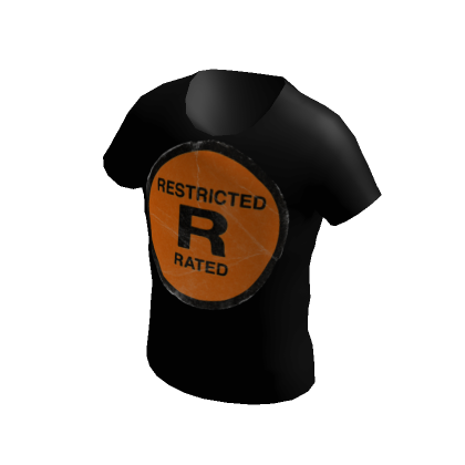 Threadless RATED R - Retro Rental Sticker T-Shirt | Roblox Item - Rolimon's