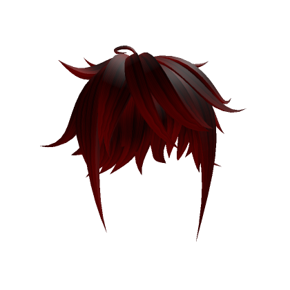 Red Full Emo Scene Messy Hair | Roblox Item - Rolimon's