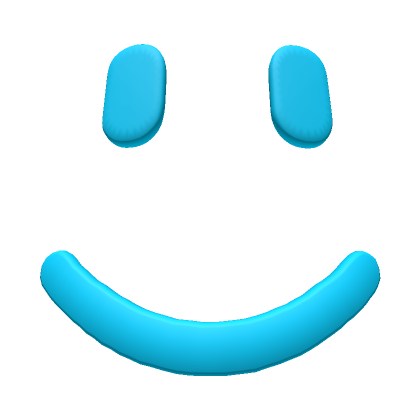 Blue Smile Face (3D) | Roblox Item - Rolimon's