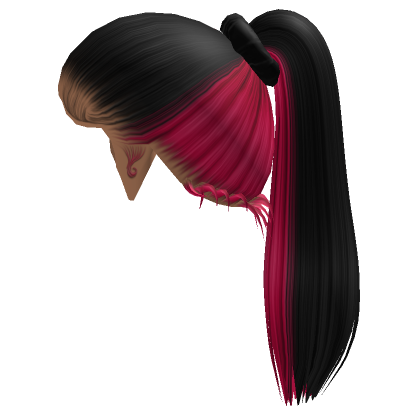 Pink Skunk Striped Ponytail | Roblox Item - Rolimon's