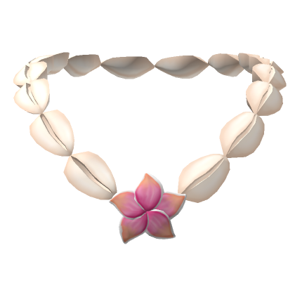 puka shell necklace with hot pink flower | Roblox Item - Rolimon's