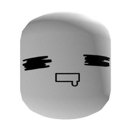Cute Sleeping Chibi Face [Institutional White] | Roblox Item - Rolimon's
