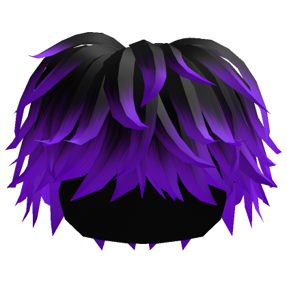 Cabelo Preto e Roxo Cool Messy Boy - Roblox