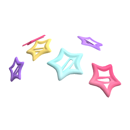 Y2k Trendy Star Hairclips (Colorful) | Roblox Item - Rolimon's