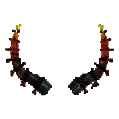 8-Bit Fiery Horns | Roblox Item - Rolimon's